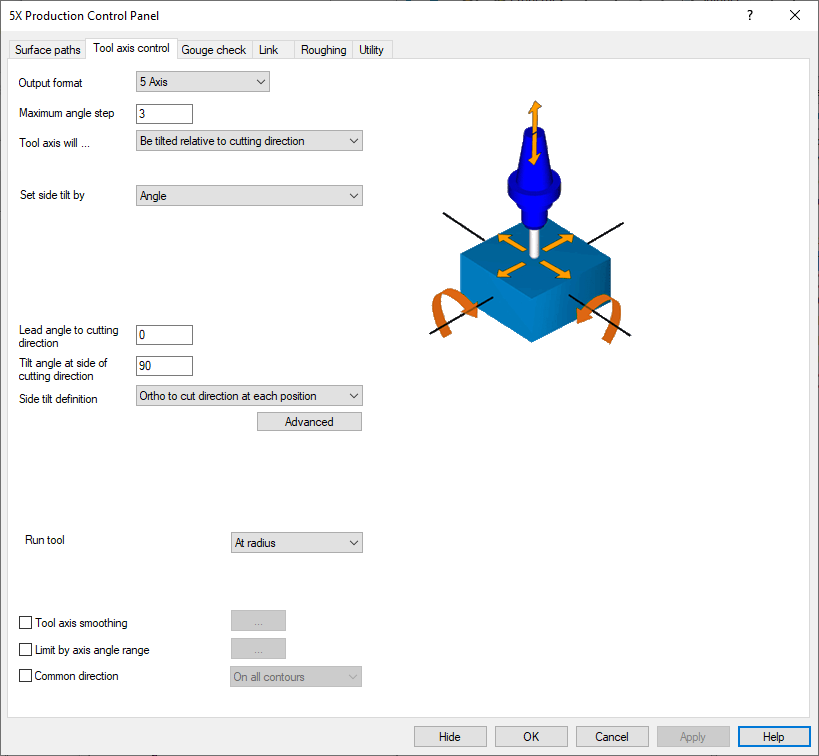 5x Pro Tool Axis Control Tab