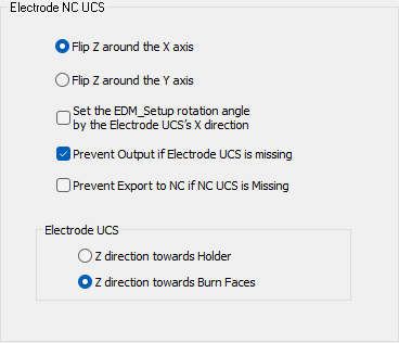 Preferences Electrode UCS Electrode UCS