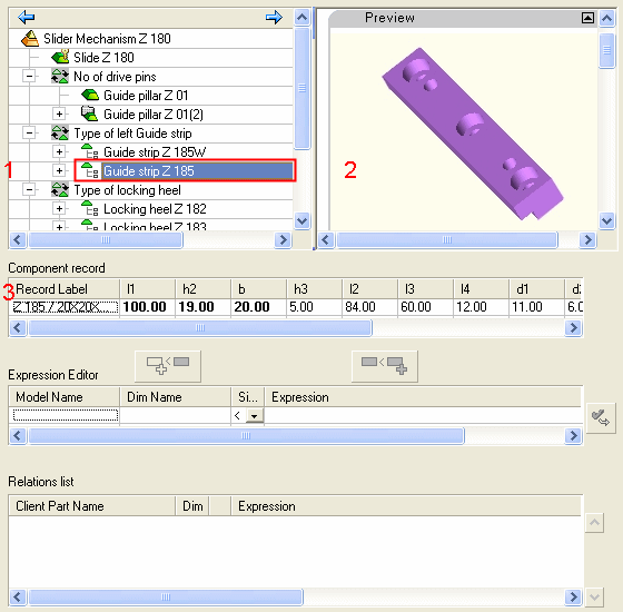 Mechanism Assembly - Catalog Relations