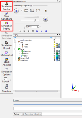 Simulator Display: Docking & Undocking Dialogs